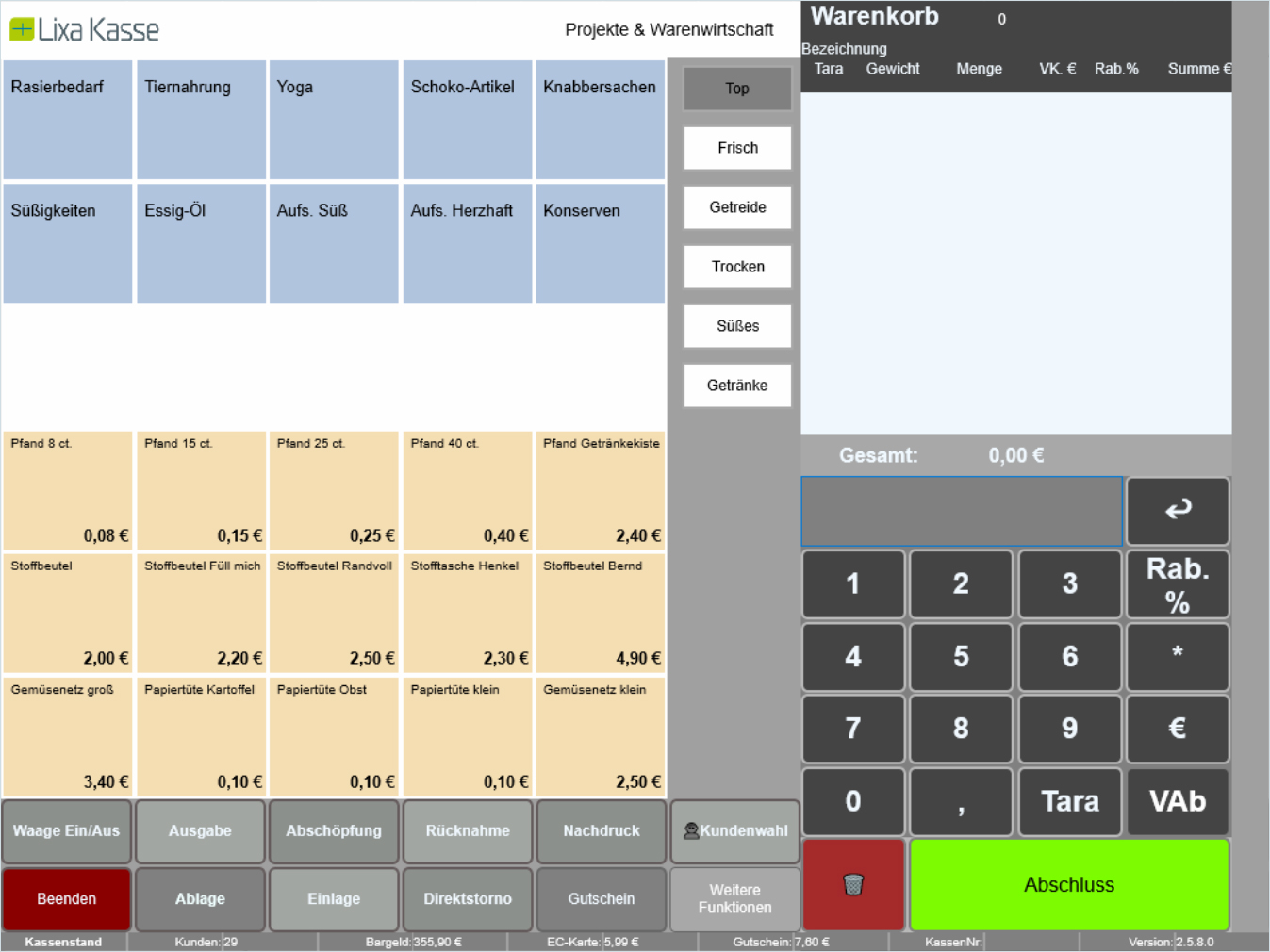 P+W Lixa Kassen Software - P+W Kassensysteme